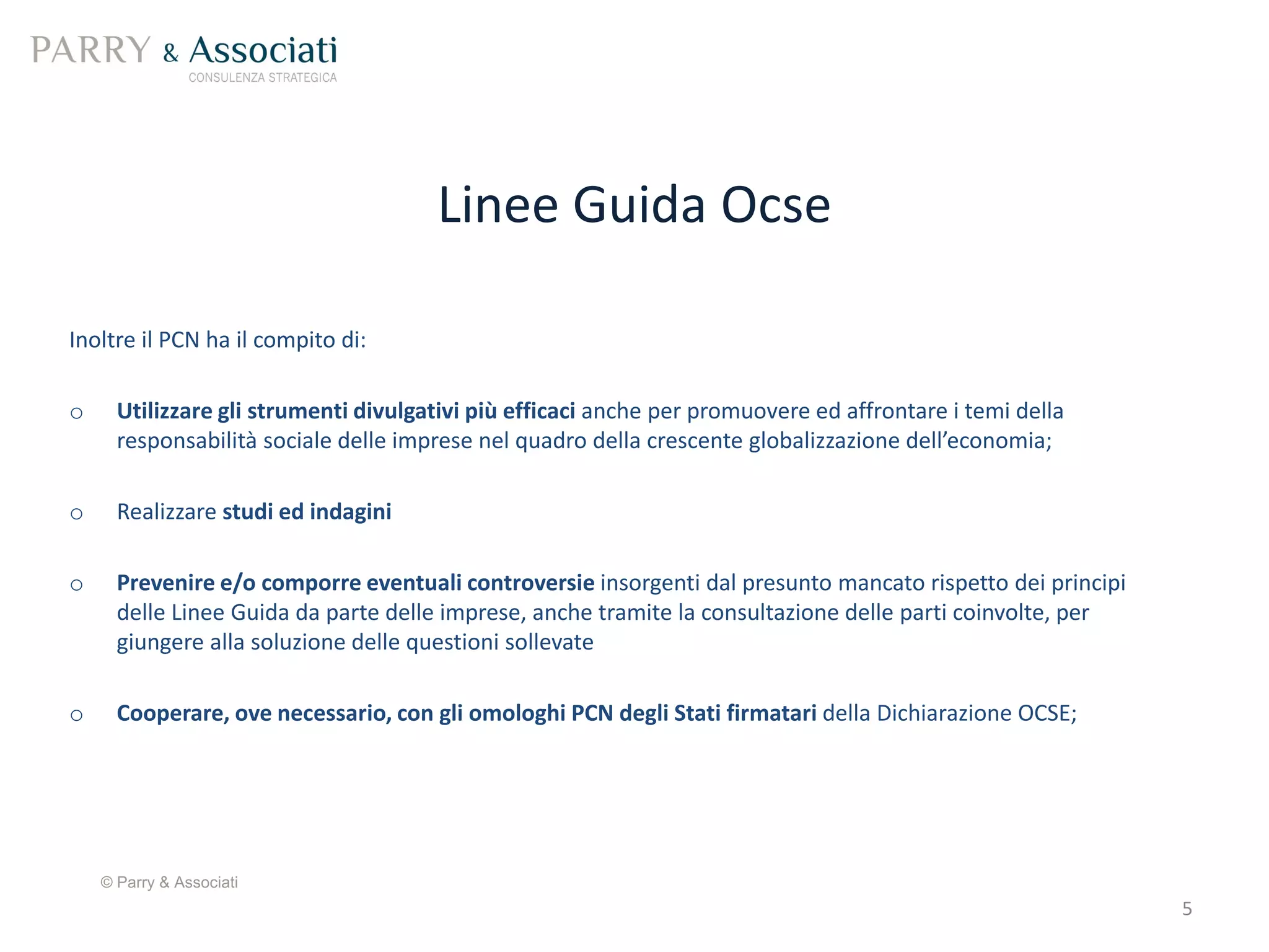 Linee guida ocse | PPT