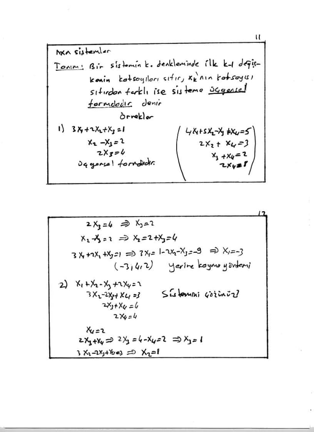 Lineer cebir hafta1 | PDF