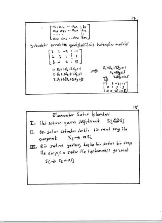 Lineer cebir hafta1 | PDF