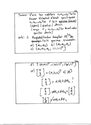 Lineer cebir hafta5 | PDF