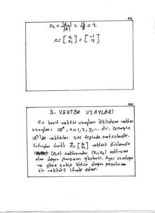 Lineer cebir hafta5 | PDF