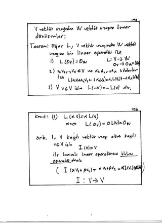 Lineer cebir hafta8 | PDF