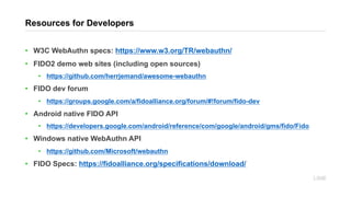 FIDO Technical Overview at FIDO KWG Hackathon | PPT