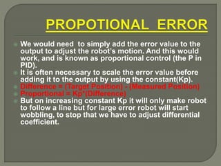 Line follower(theory + coding + videos) | PPTX