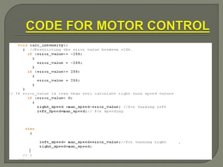 Line follower(theory + coding + videos) | PPTX