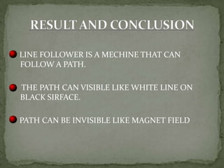 Line follower robot | PPTX