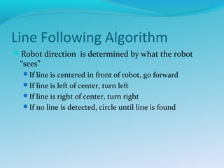 Line following bot without using micro controller | PPT