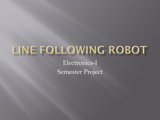 Line Following Robot | PDF