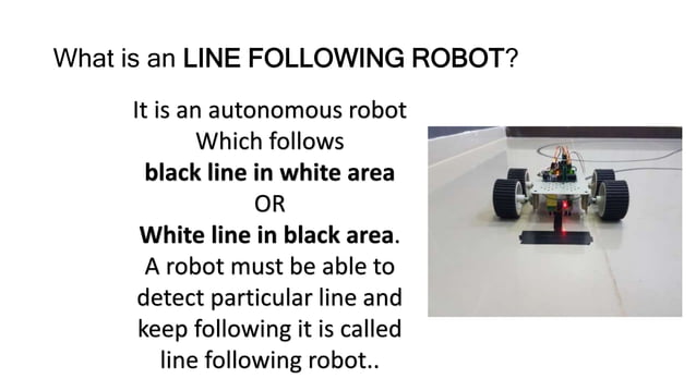 Line following robot | PPTX