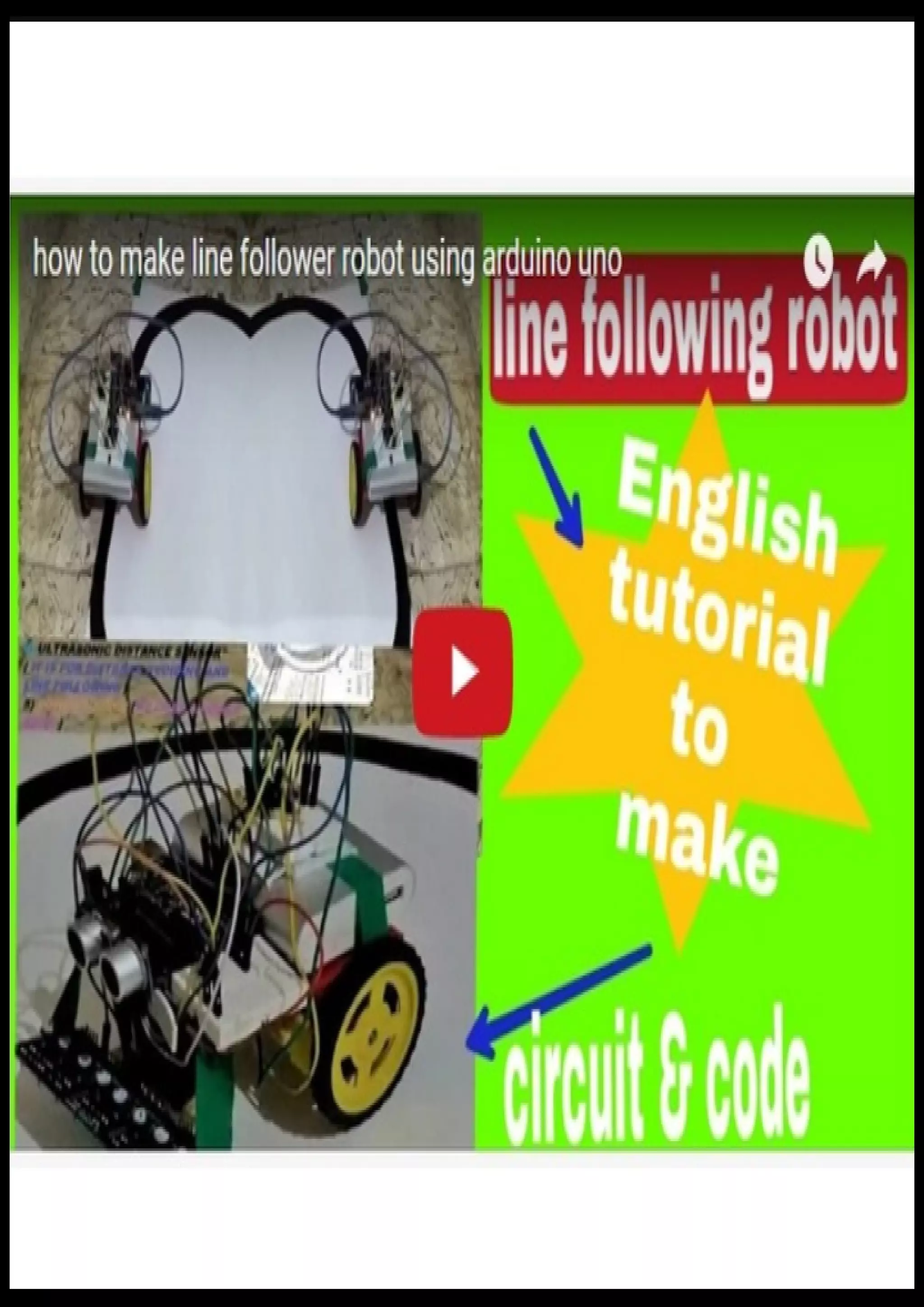 Line Following Arduino Robot With Object Avoid Pdf 7468