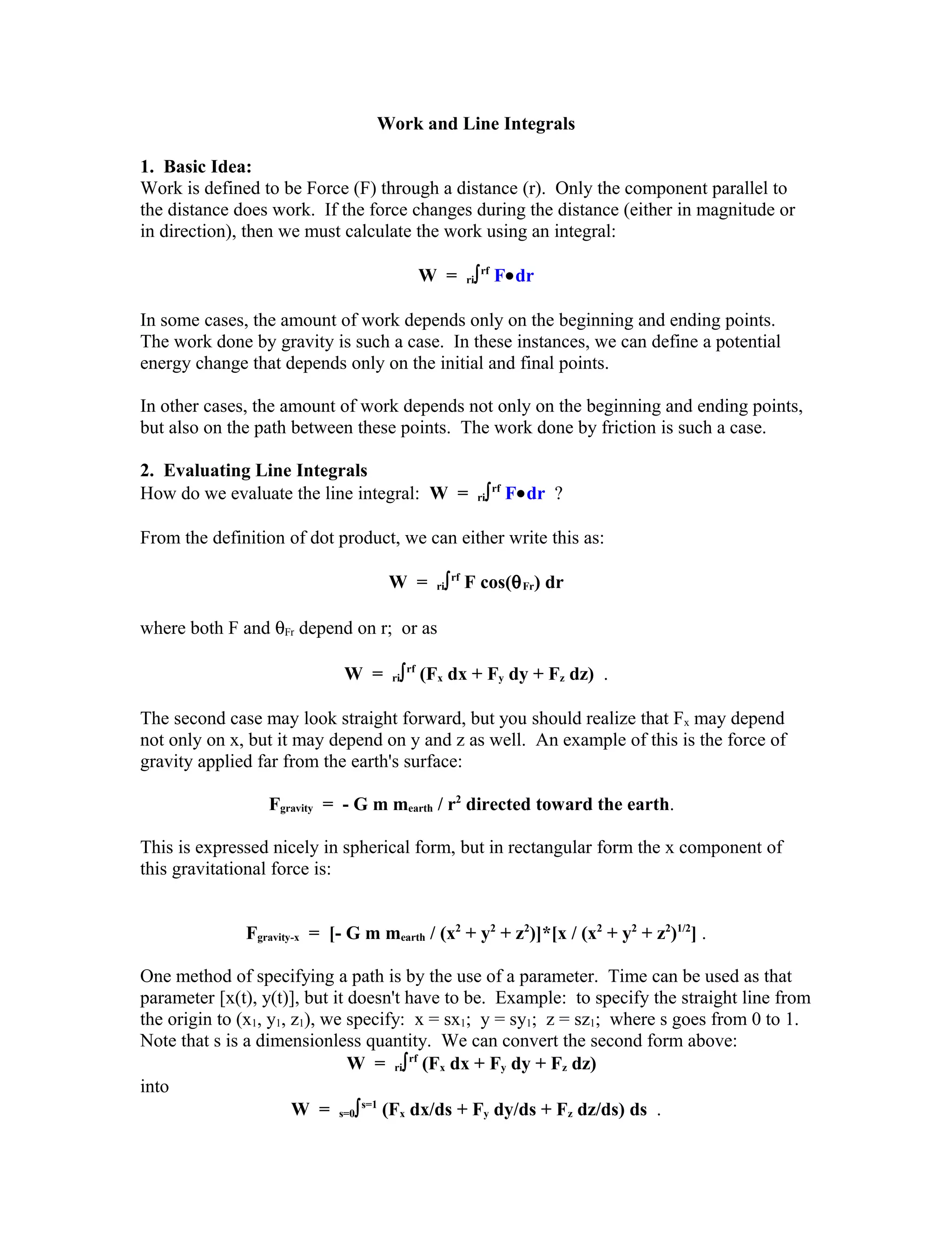 Line integrals | DOC