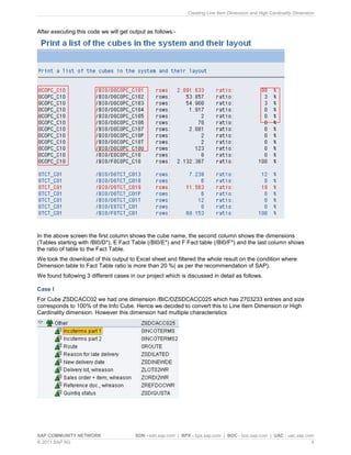 Line item dimension and high cardinality dimension | PDF
