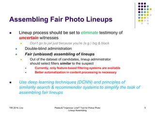 LineIT: Similarity search and recommendations for photo lineup assembling | PPT