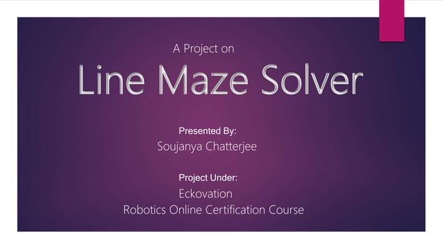Line Maze Solver Presentation | PPTX