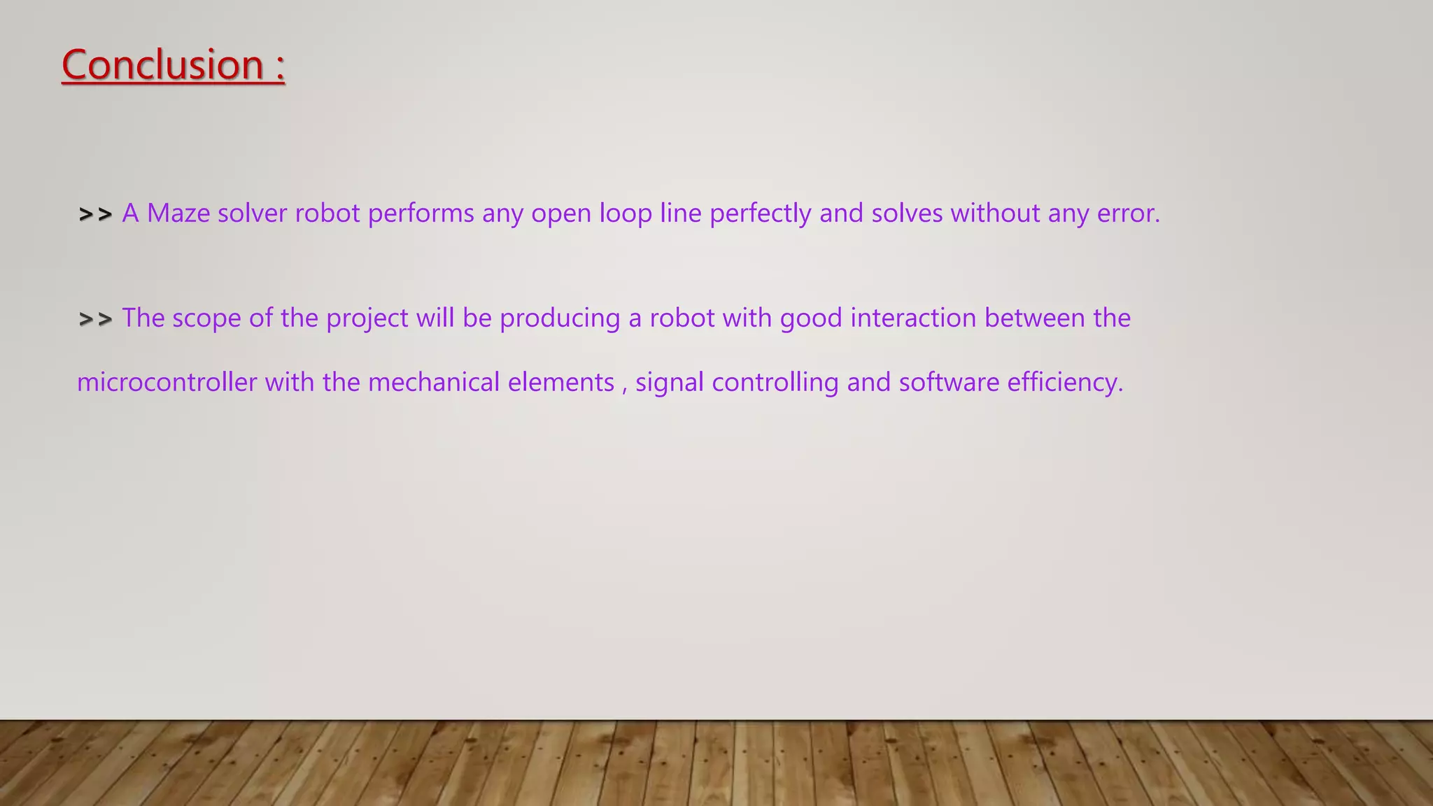 Line maze solver robot | PPTX