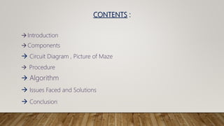 Line maze solver robot | PPTX