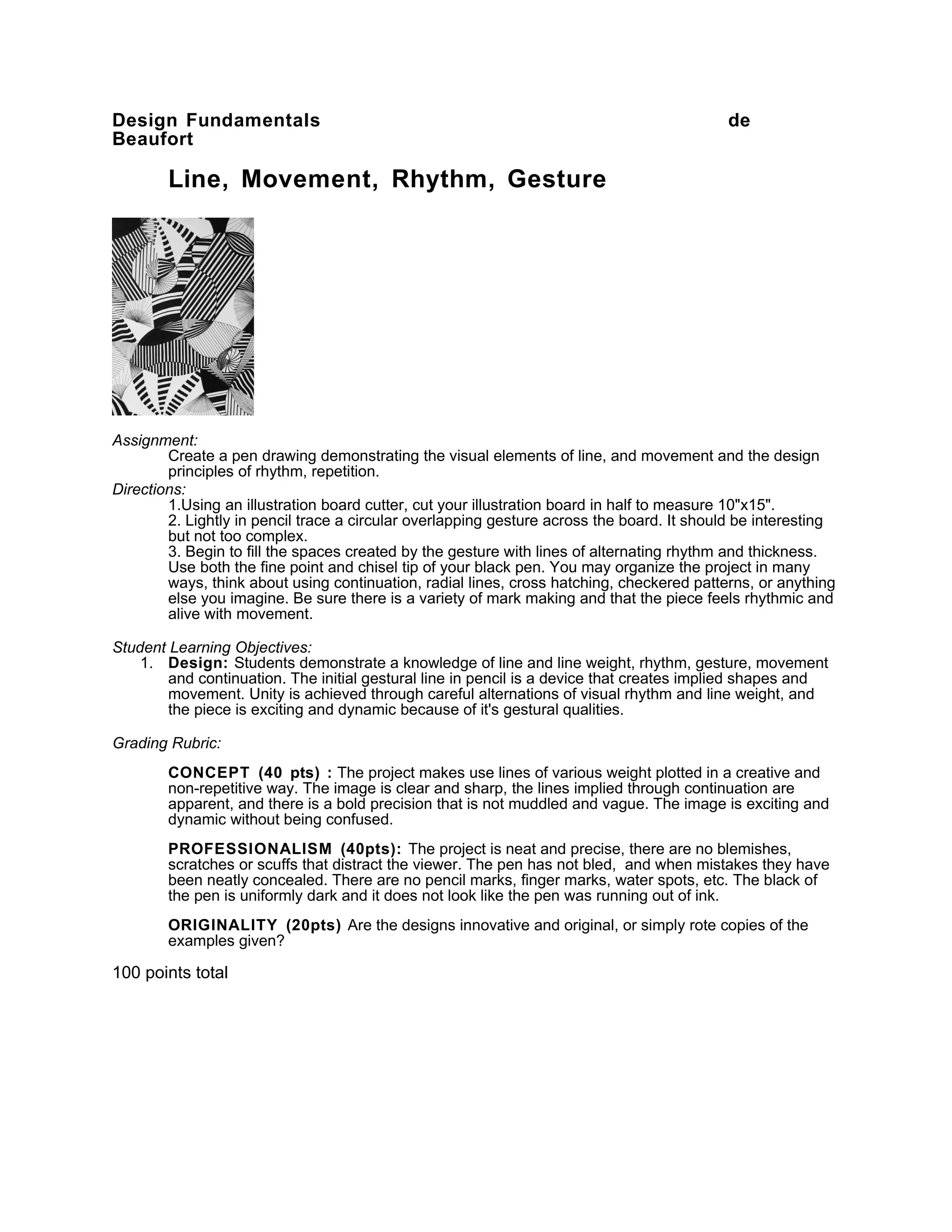 Line, movement, rythm, gesture | DOC