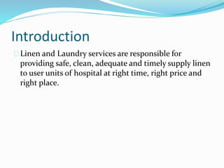 Linen & laundry service | PPTX
