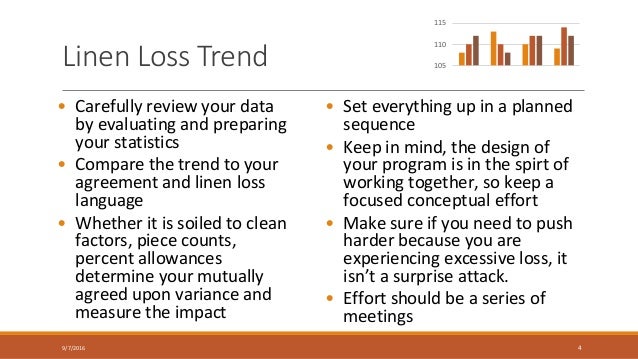 Linen management and excessive linen losses 090716