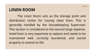Notes for Linen Room for Housekeeping .pptx