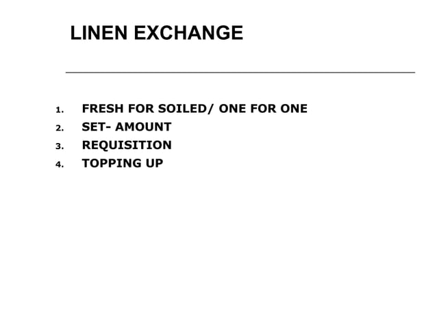 Linen room operation | PPT | Bath and Shower | Personal Care