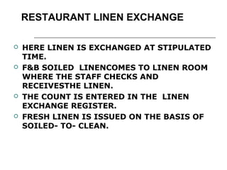 Linen room operation | PPT
