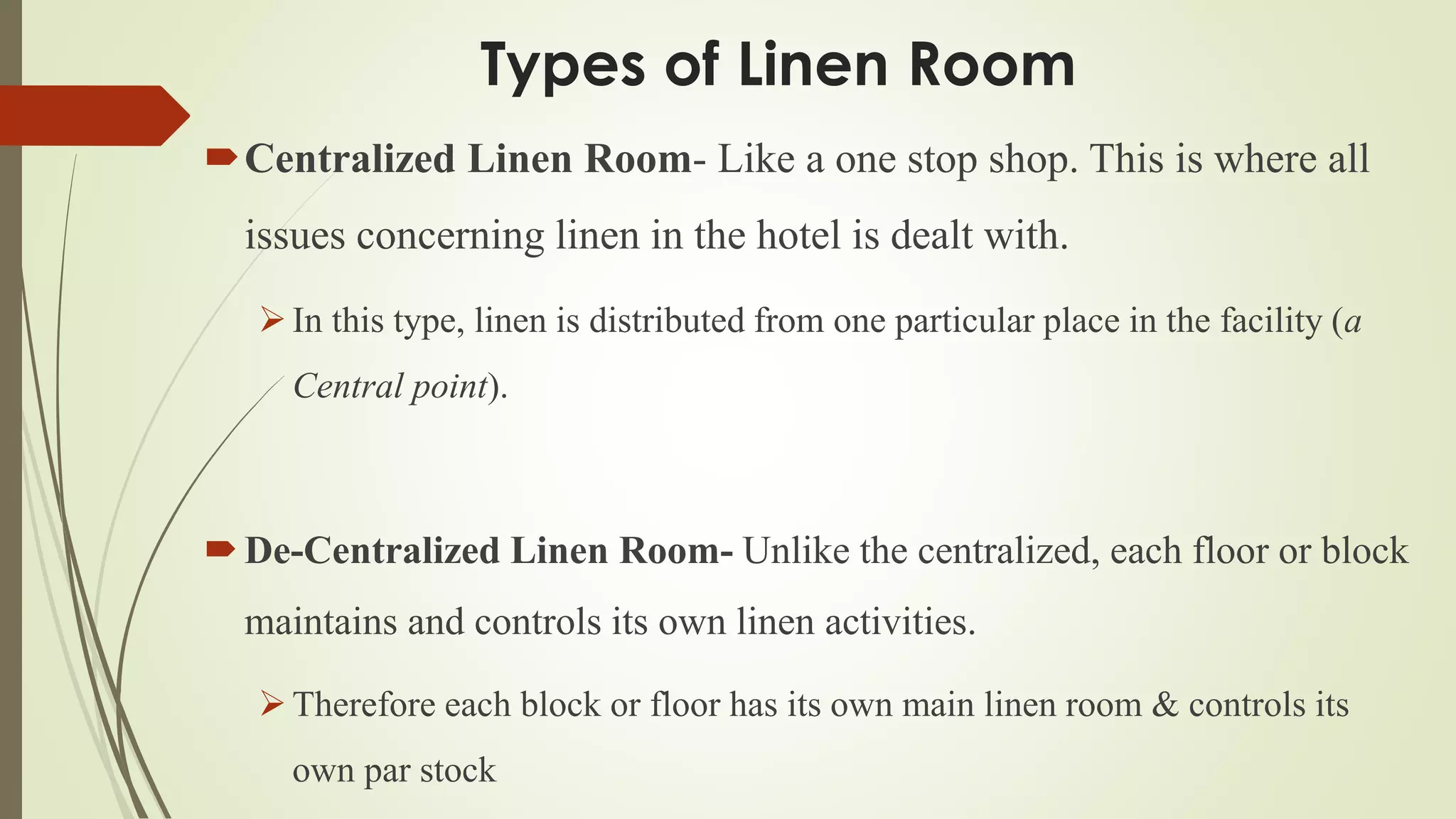 Linen room operations lec 1 | PPTX
