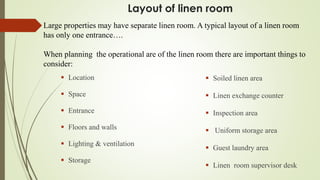 Linen room operations lec 1 | PPTX