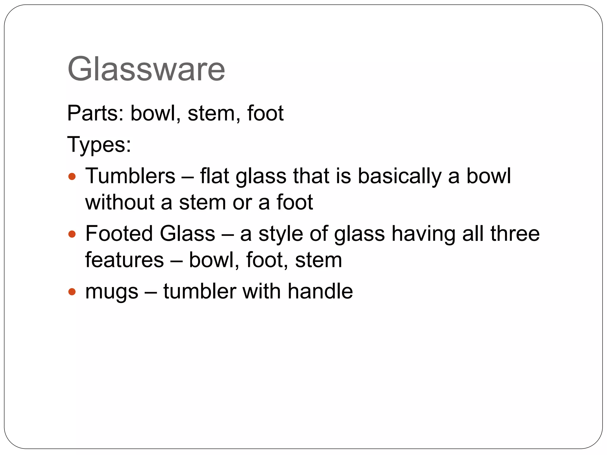 Linens, tableware and chinaware | PPTX