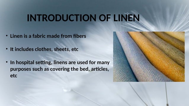 linen, types and care.pptx SlideShare.net 9415 | PPTX | Women\'s ...