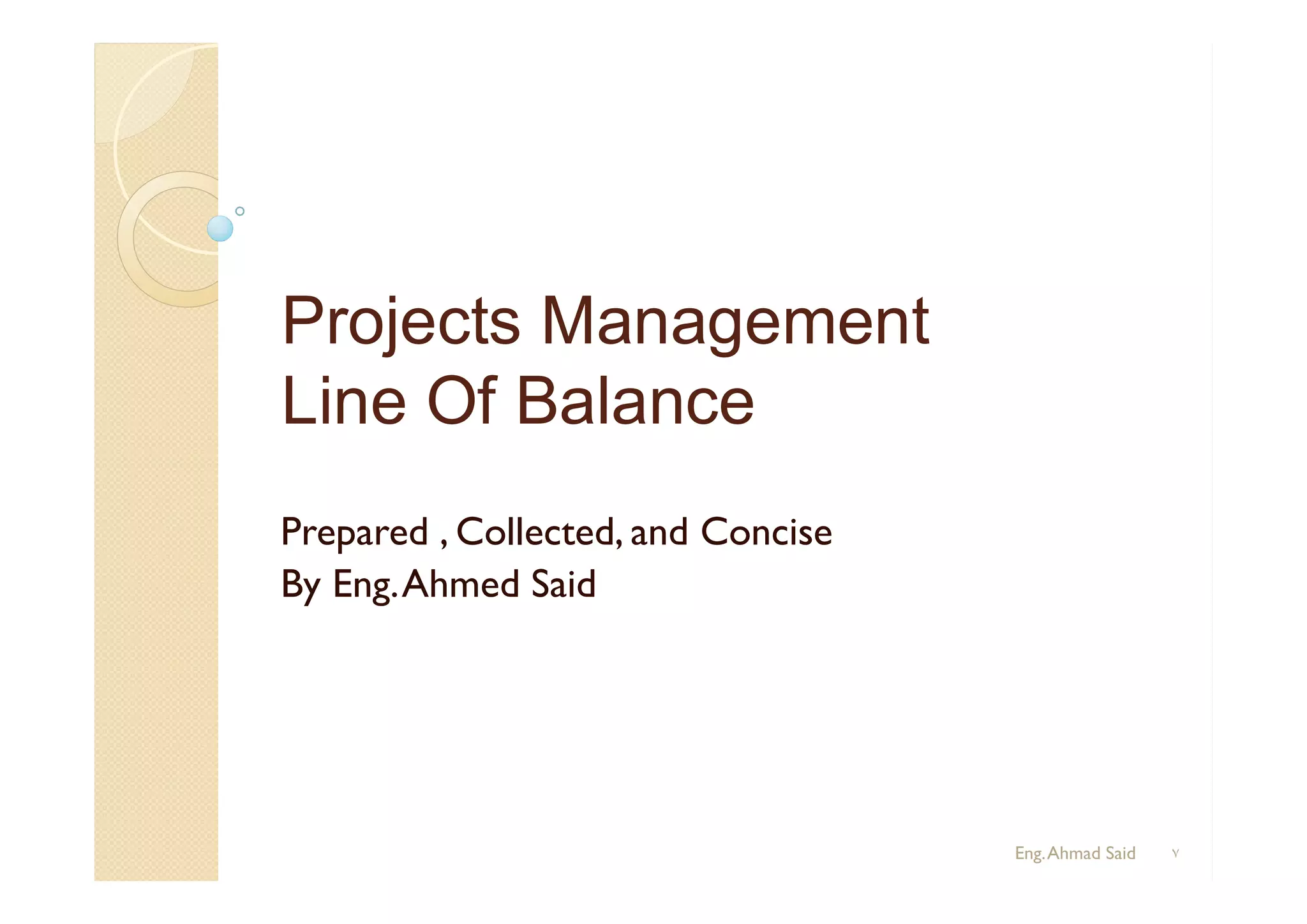 Line of balance | PDF