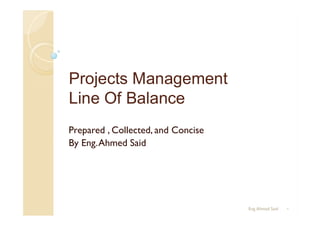 Line of balance | PDF
