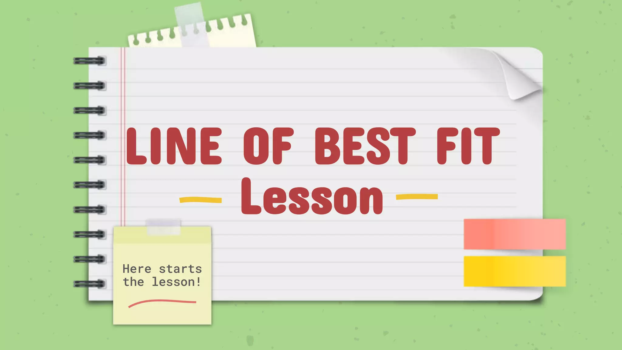 Line of best fit lesson | PPTX