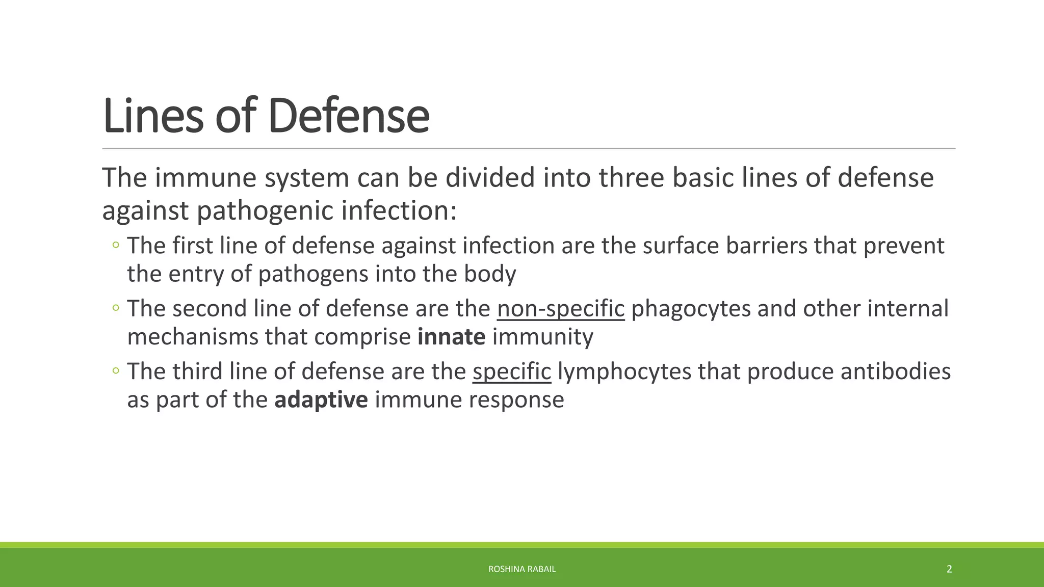 Line of defences | PPSX