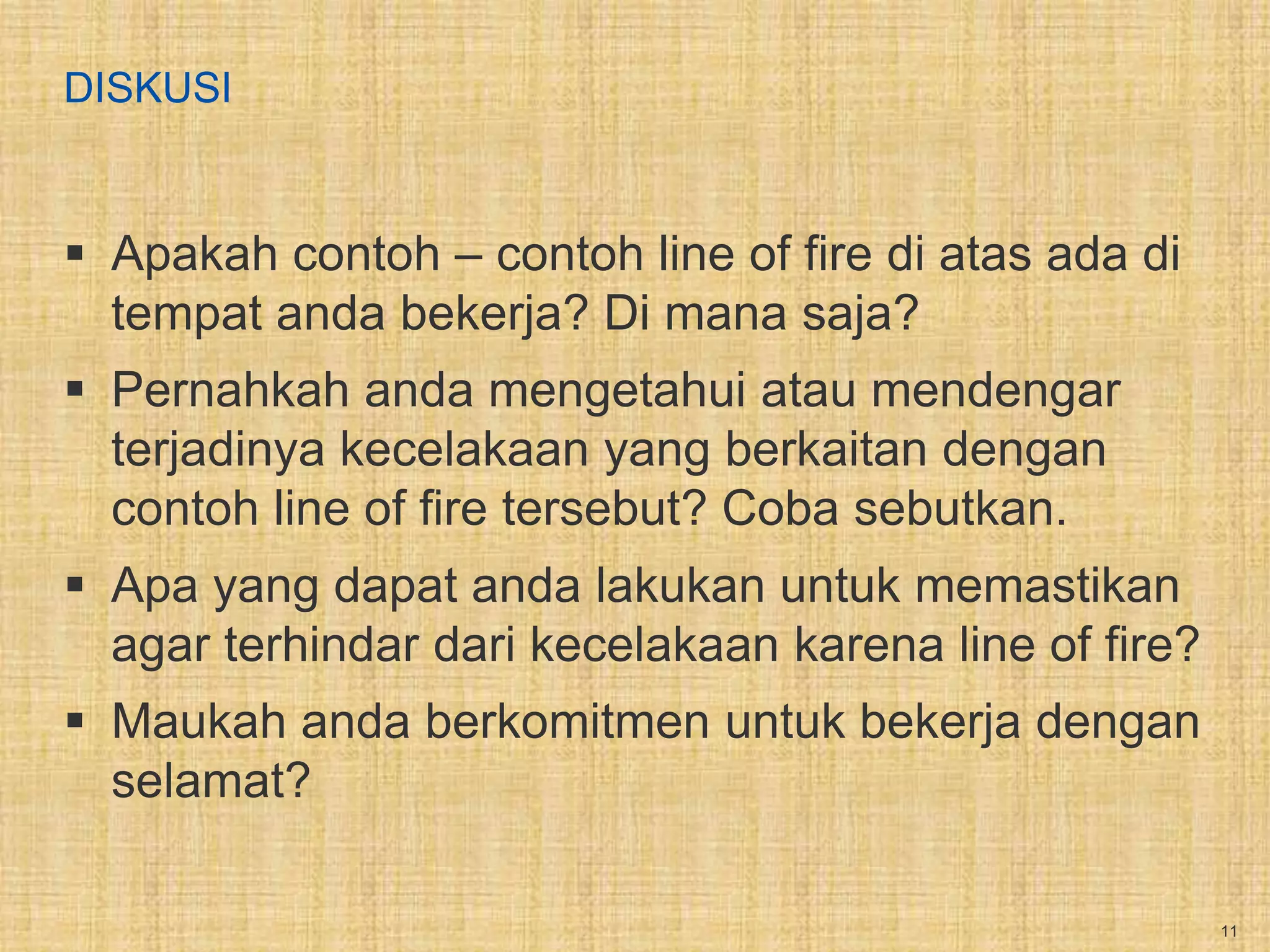 Line of fire | PPTX