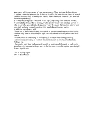 Line of inquiry paper | DOCX