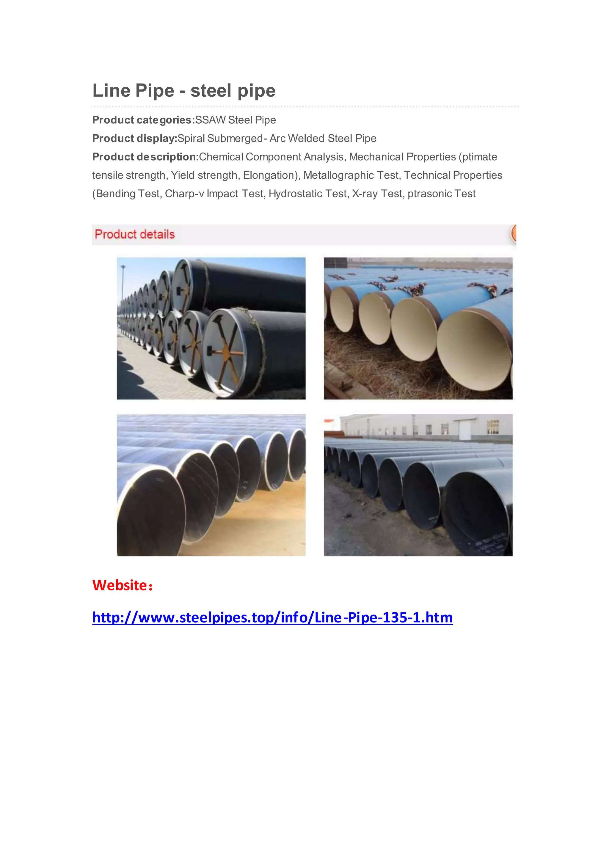 Line Pipe - steel pipe | DOCX