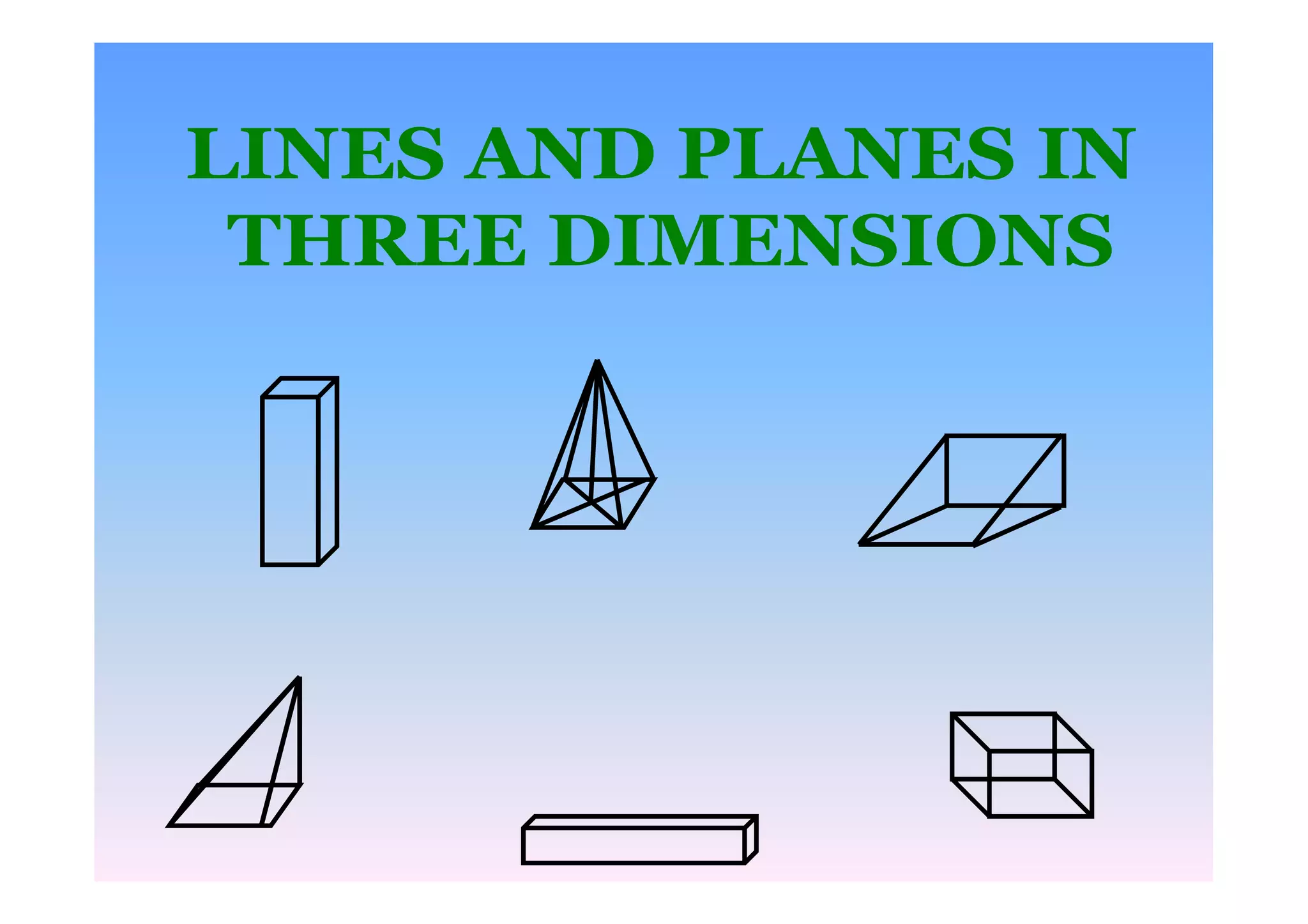Line Plane In 3 Dimension | PDF