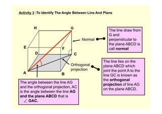 Line Plane In 3 Dimension | PDF