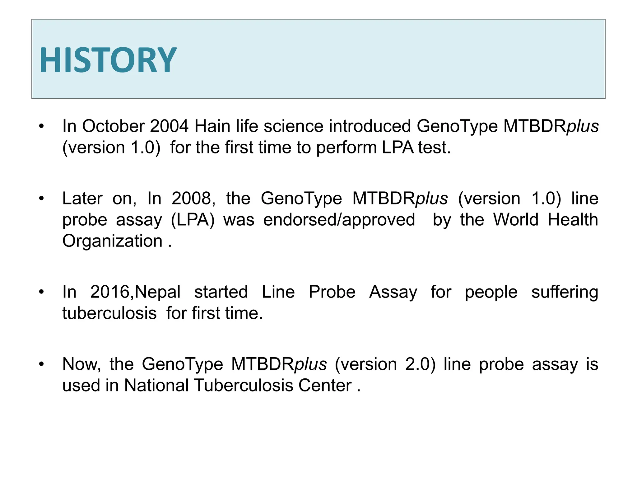 Line Probe Assay for Mycobacterium tuberculosis .pptx
