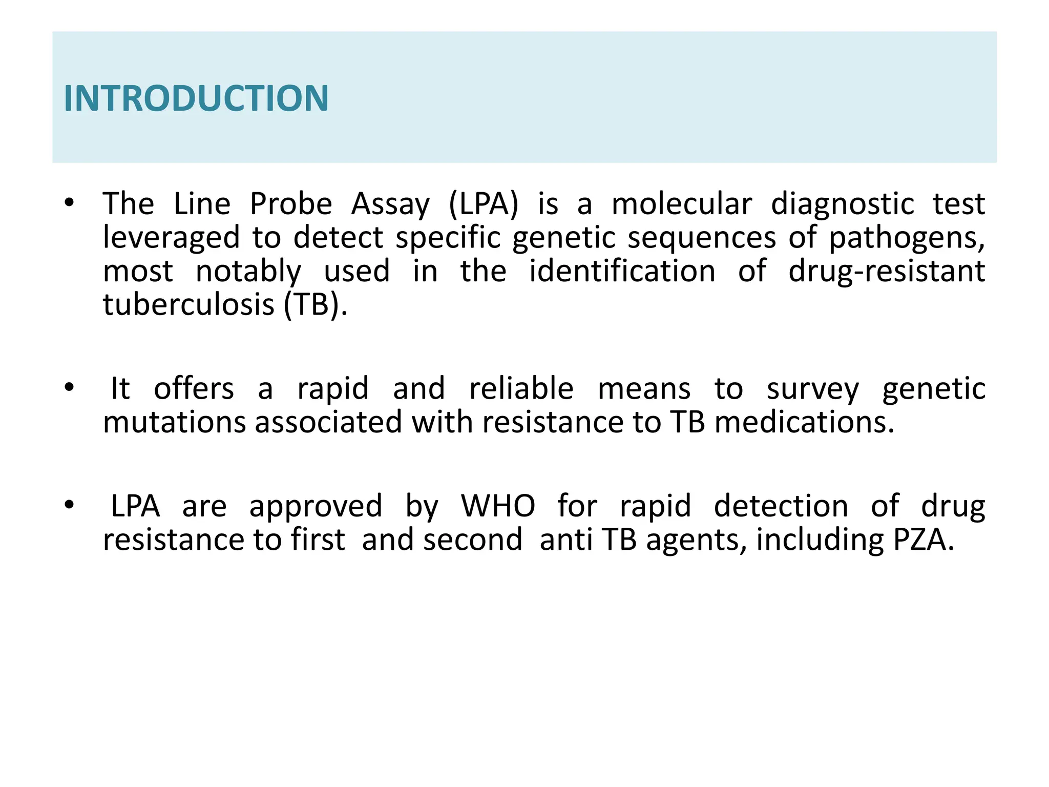 Line Probe Assay for Mycobacterium tuberculosis .pptx