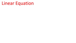 Linear Equations - Conditions for Unique Solutions | PPTX