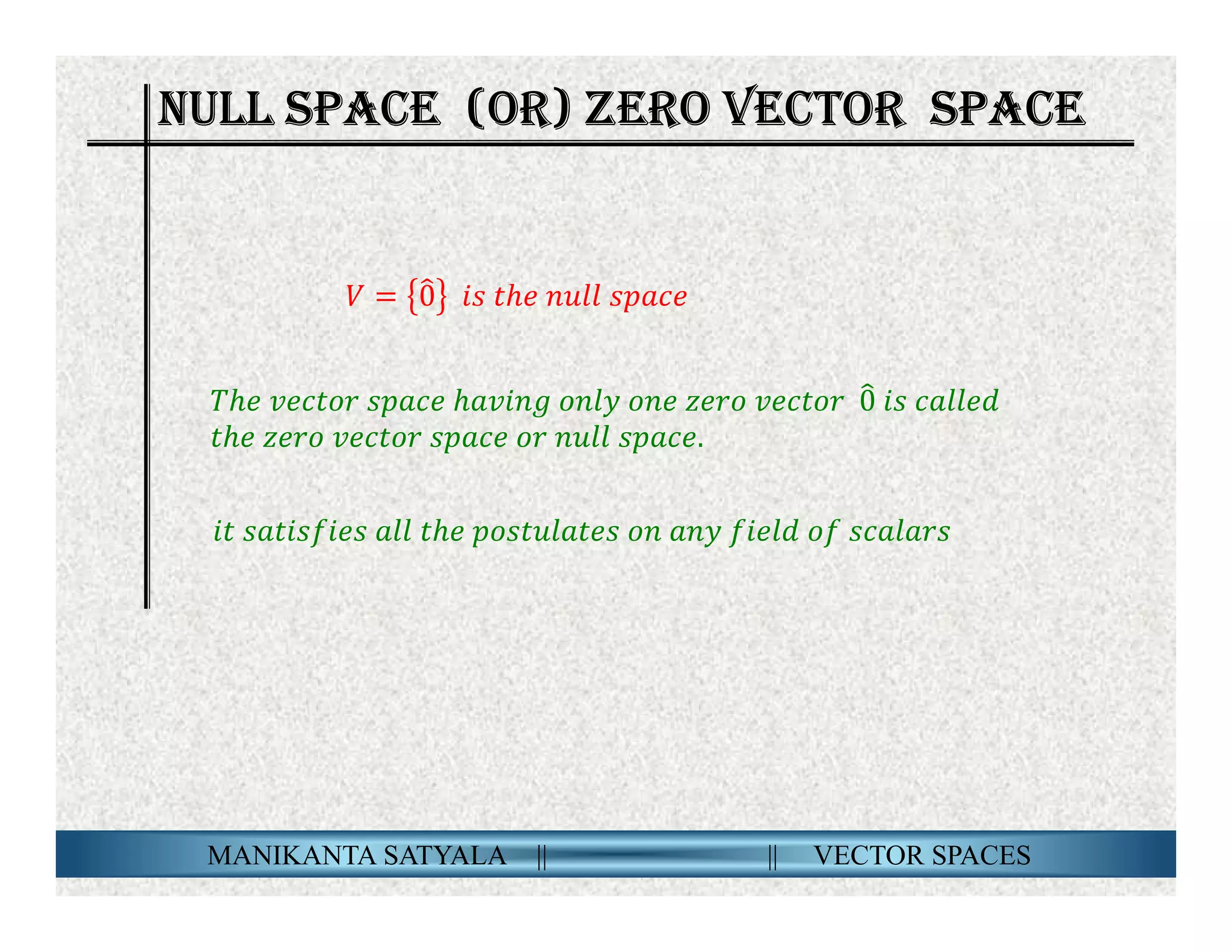 Liner Algebra Vector Space 1 Introduction To Vector Space And Subspace Pdf Programming