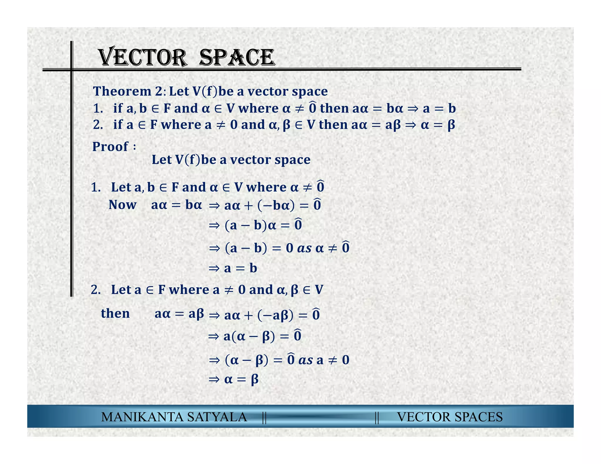 Liner Algebra Vector Space 1 Introduction To Vector Space And Subspace Pdf Programming
