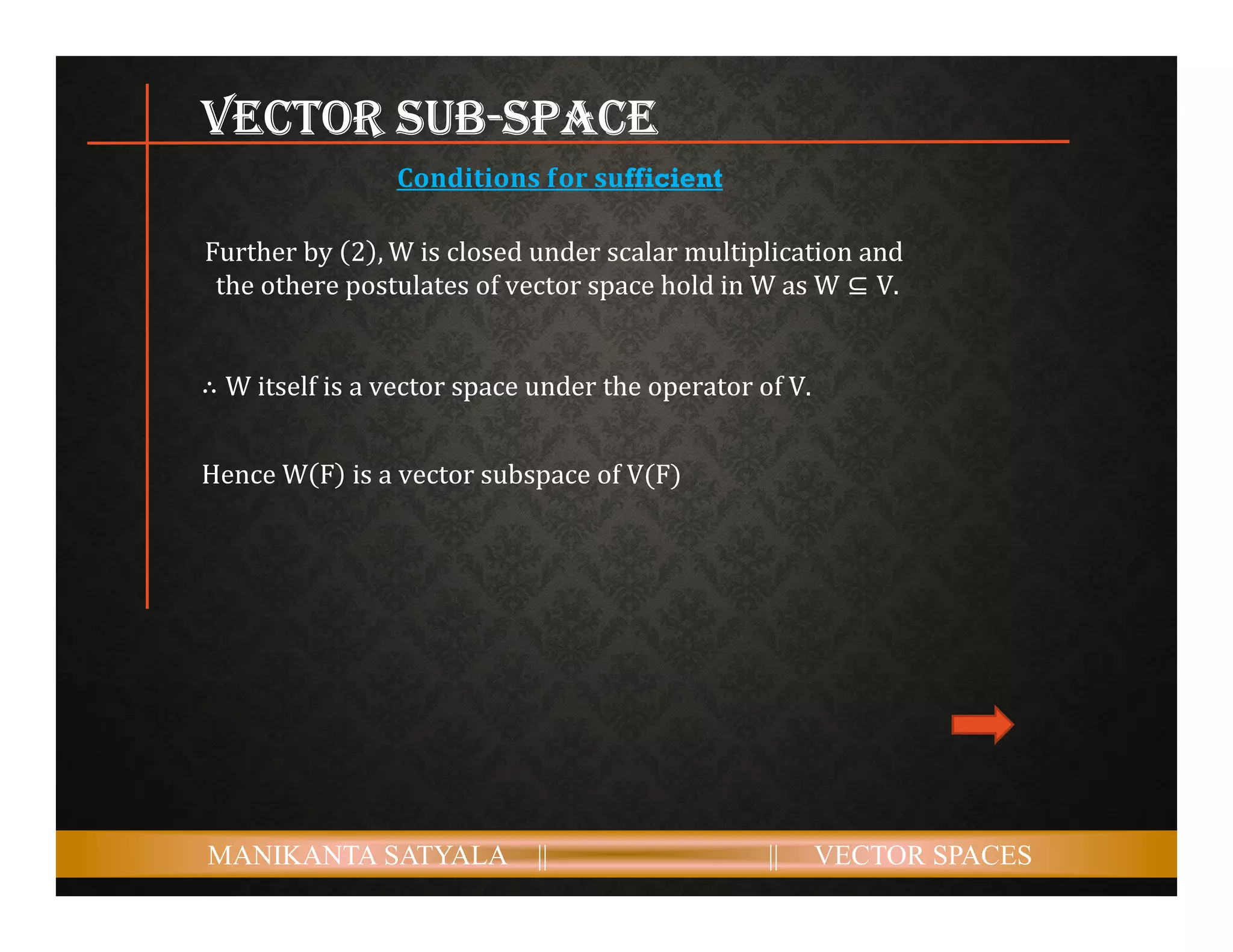 Liner Algebra Vector Space 1 Introduction To Vector Space And Subspace Pdf Programming