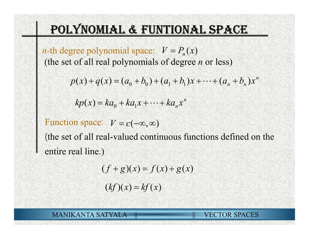Liner algebra-vector space-1 introduction to vector space and subspace | PDF | Programming ...