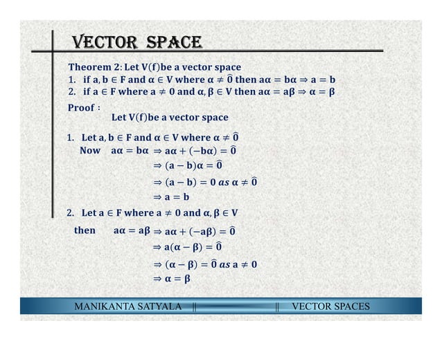 Liner algebra-vector space-1 introduction to vector space and subspace | PDF | Programming ...