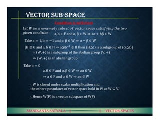 Liner algebra-vector space-1 introduction to vector space and subspace | PDF