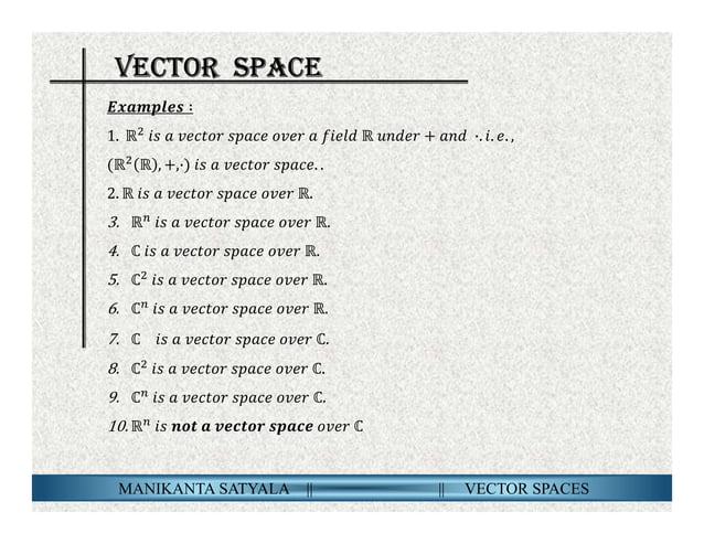Liner algebra-vector space-1 introduction to vector space and subspace ...