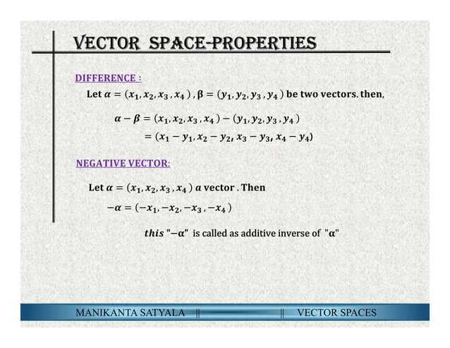 Liner algebra-vector space-1 introduction to vector space and subspace | PDF | Programming ...